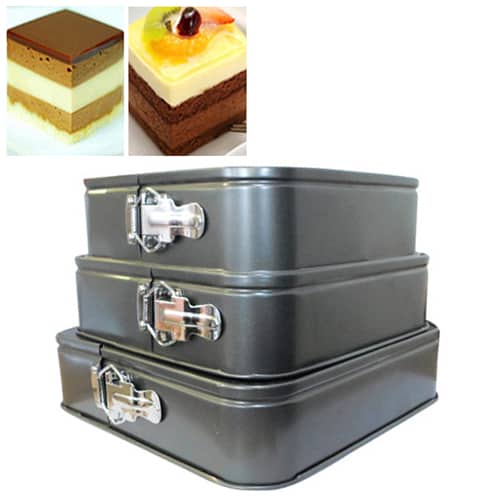 3 Piece Square Shape Cake Mould - Supersavings