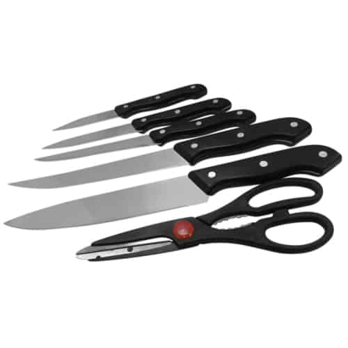 6 Pcs Knife Set With Holder - Supersavings