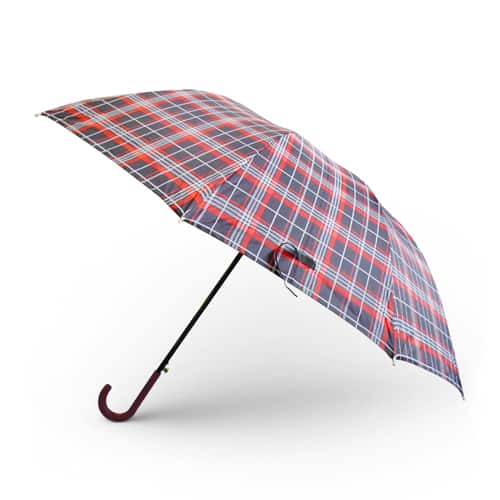 Auto Open Telescopic Check Umbrella - Supersavings