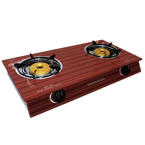 Creative Glass Top Double Burner Gas Cooker - Supersavings