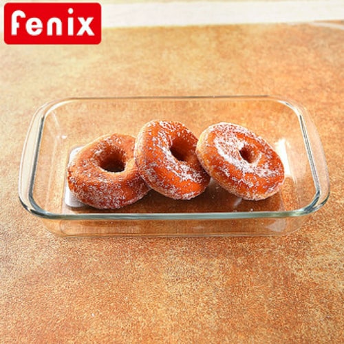 Fenix Rectangular Tempered Glass Dessert Dish - Supersavings