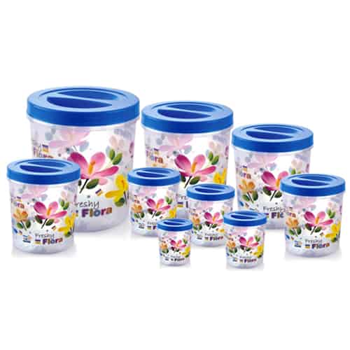 Flora Food Container Set – 9Pcs - 02459 - Supersavings