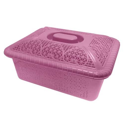 Plastic Storage Basket With The Lid - Supersavings