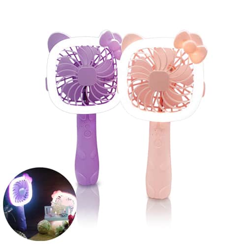 Portable Rechargeable Mini Fan With LED Light - Supersavings