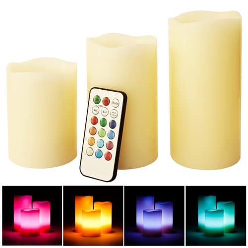 Remote Controlled LED Scented Candles - 02823 - Supersavings