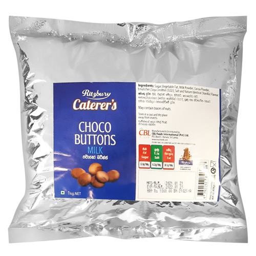 Ritzbury Caterers Milk Choco Buttons 1kg - Supersavings